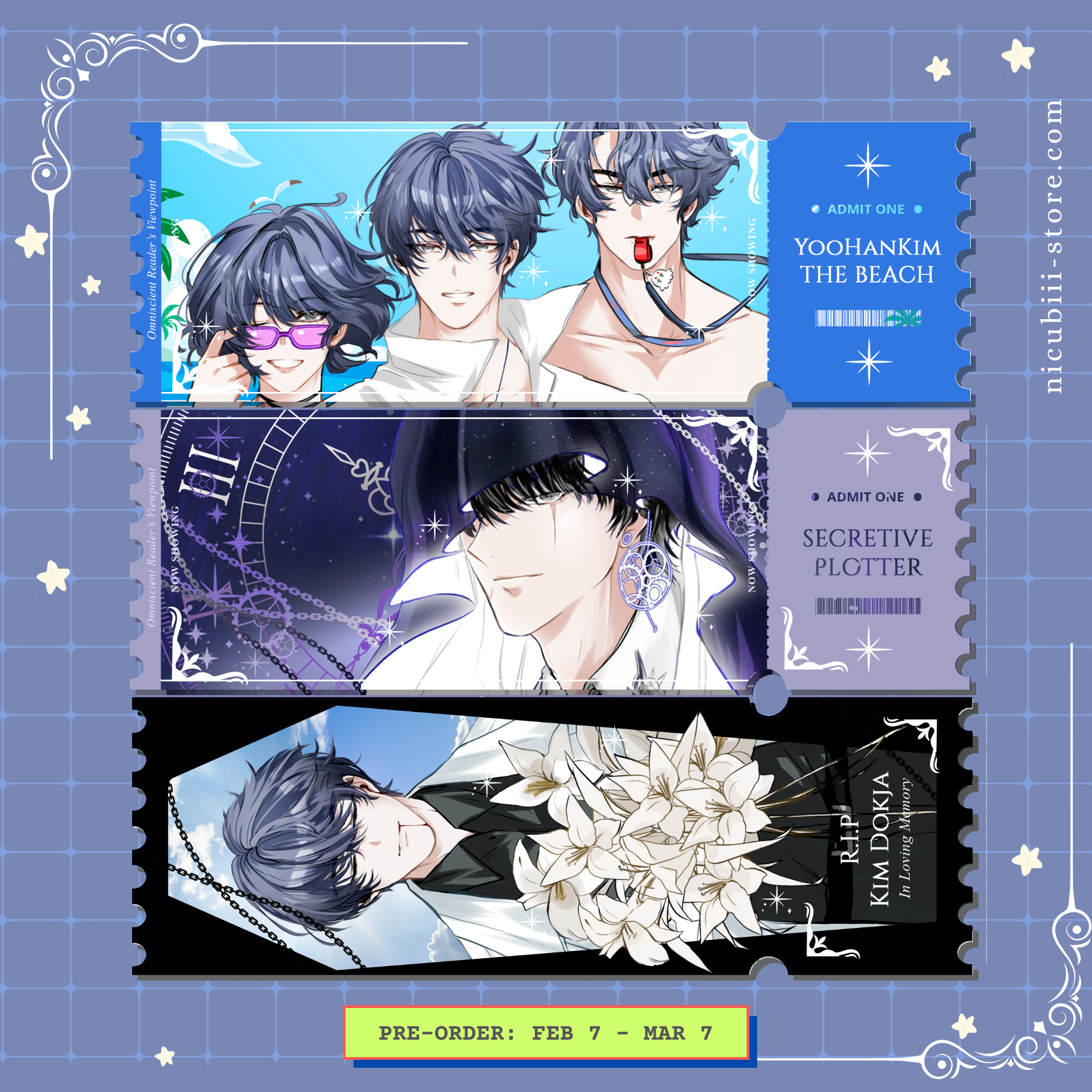 [Pre-order] ORV Ticket Bookmarks – nicubiii-studio